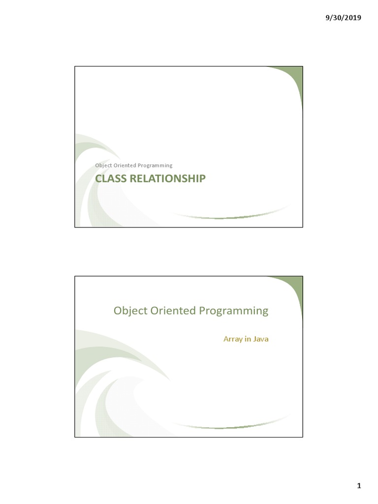 Class Relationship: Object Oriented Programming | PDF | Unified ...