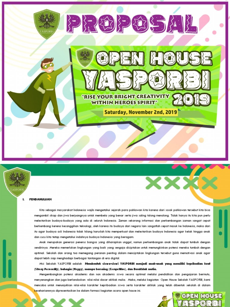 Proposal Open House YASPORBI 2019 | PDF