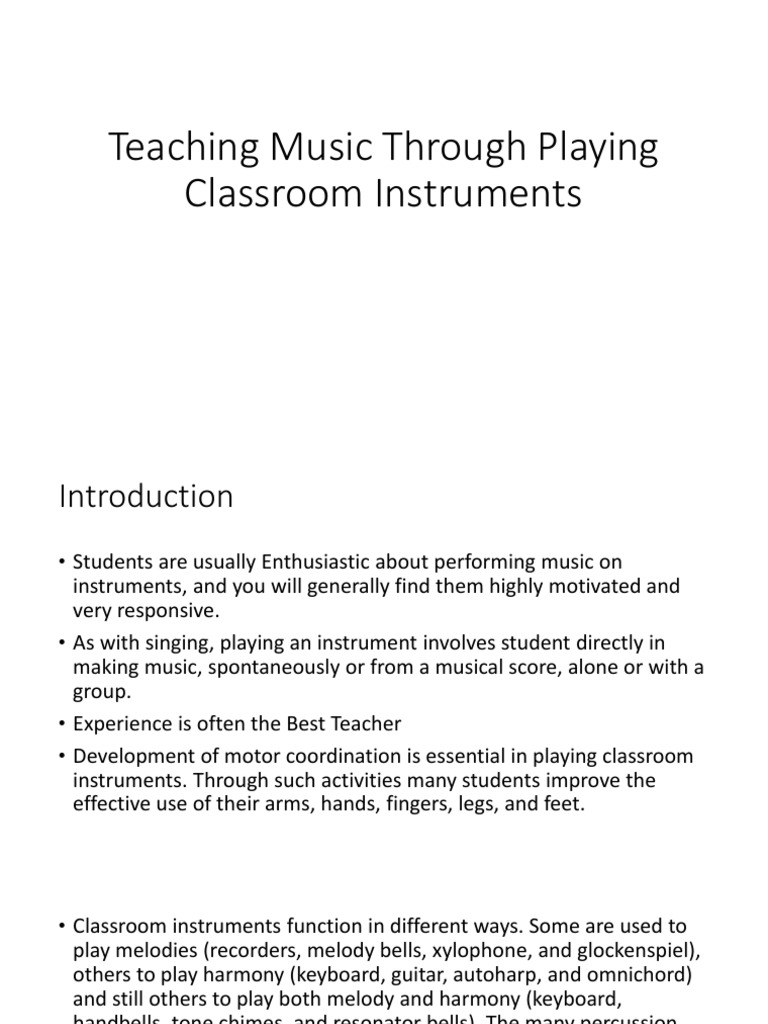 Music in Elem. Report | PDF | Recorder (Musical Instrument) | Piano