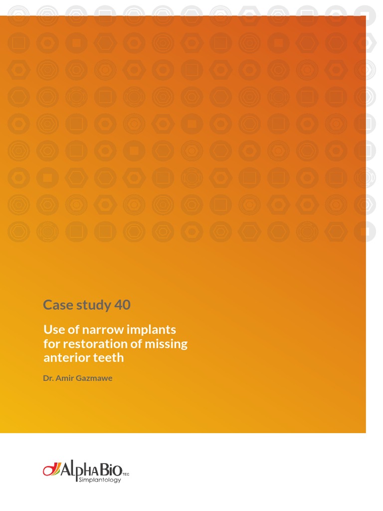 Case Study | PDF | Dental Implant | Human Tooth