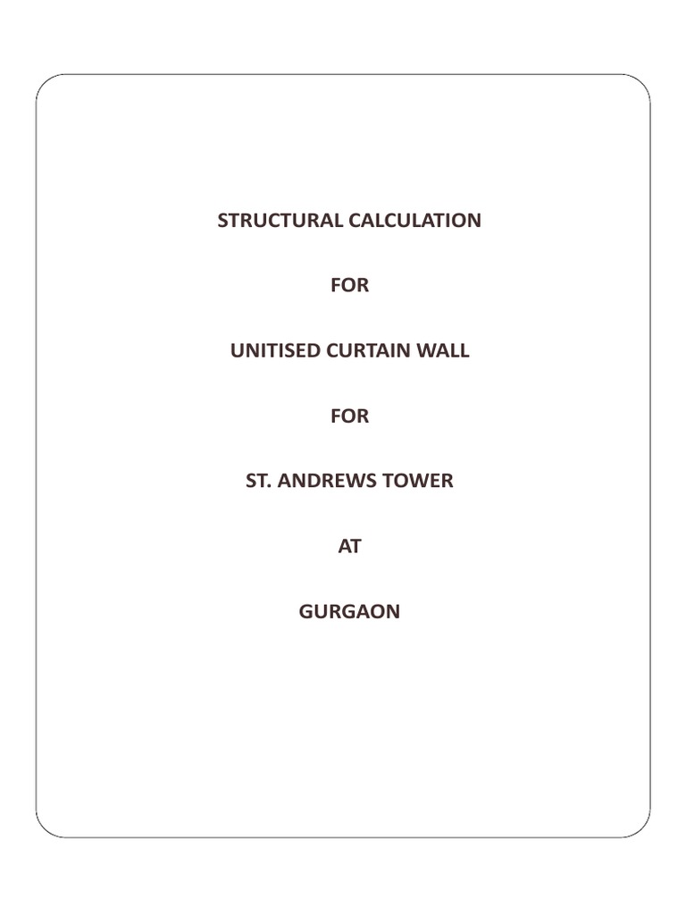 Structural Calculation of Facade | PDF | Mechanical Engineering | Civil ...