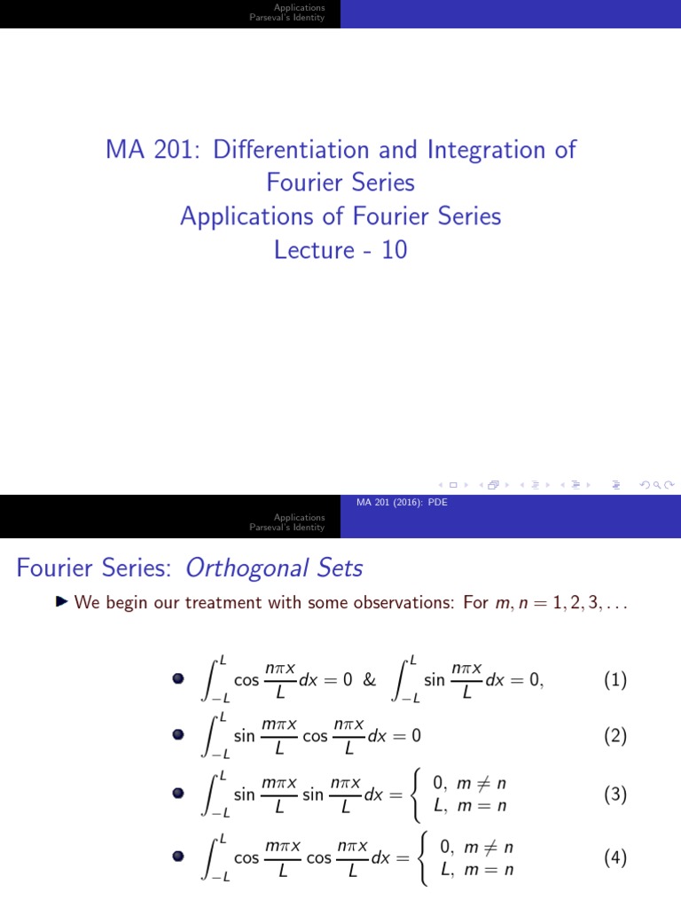 Fourier Series Applications and Concepts | PDF | Series (Mathematics ...
