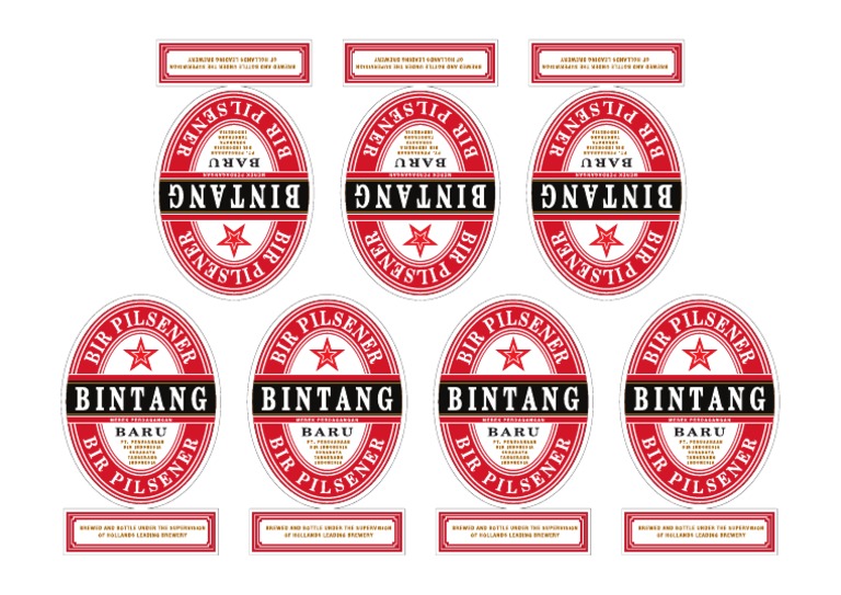 Sticker Botol Bir Bintang PDF | PDF
