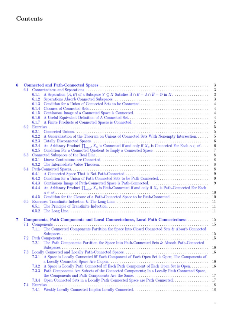 6 Connected and Path-Connected Spaces | PDF | General Topology ...