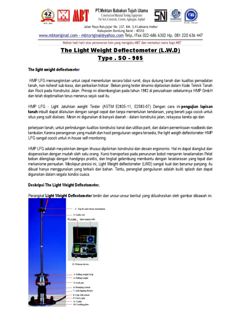 The Light Weight Deflectometer PDF | PDF