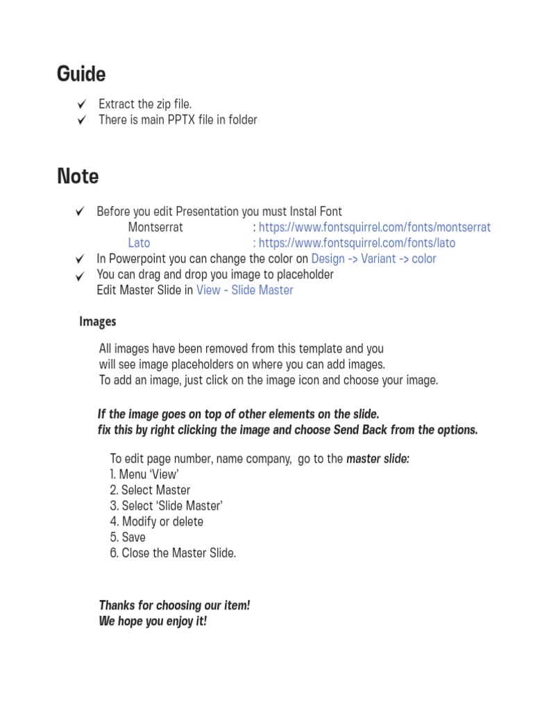 PowerPoint Template Editing Guide | PDF