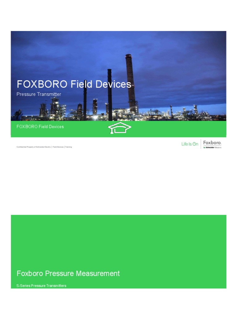 Foxboro Field Devices: Pressure Transmitter | PDF | Pressure Measurement | Flow Measurement