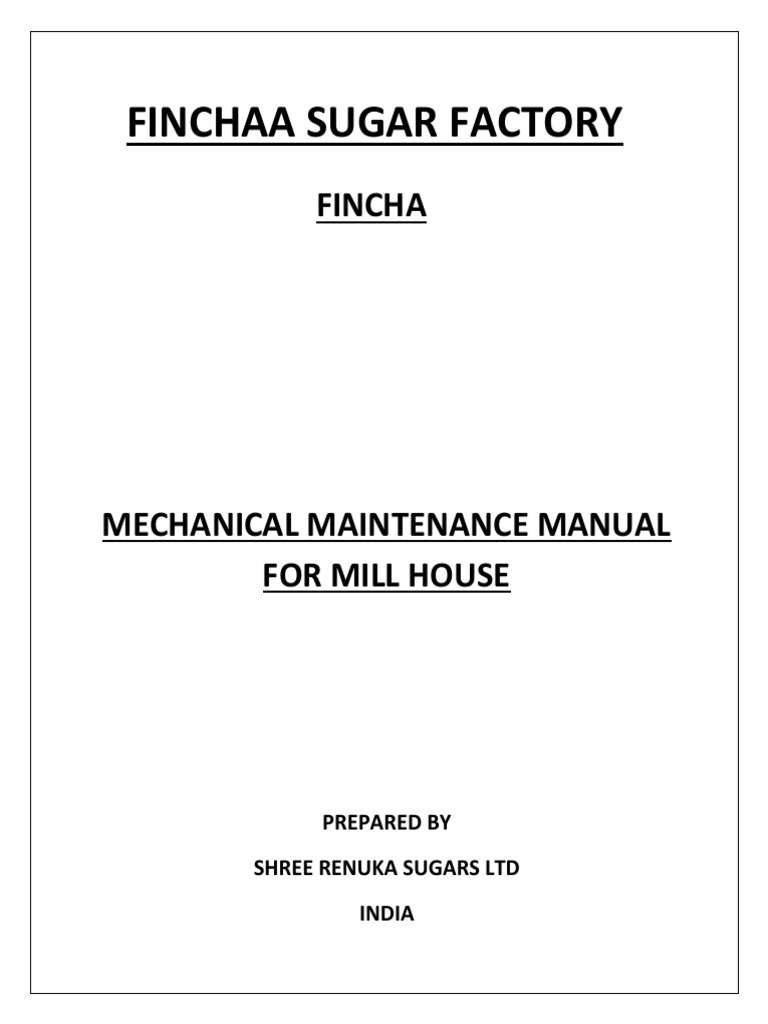 Mechanical Maintenance Manual Pdf Transmission Mechanics