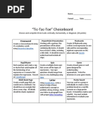 Ratios Choice Board | PDF | Ratio | Cognition
