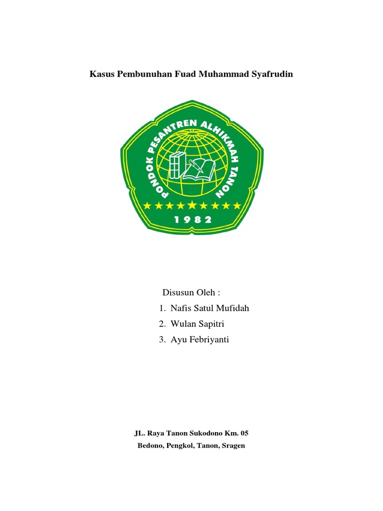 Kasus Pembunuhan Fuad Muhammad Syafrudin | PDF
