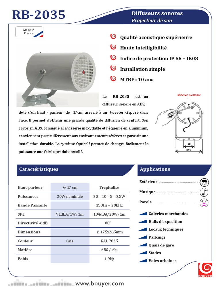 RB 2035 FCB FR | PDF | Technologie sonore | Ingénierie audio