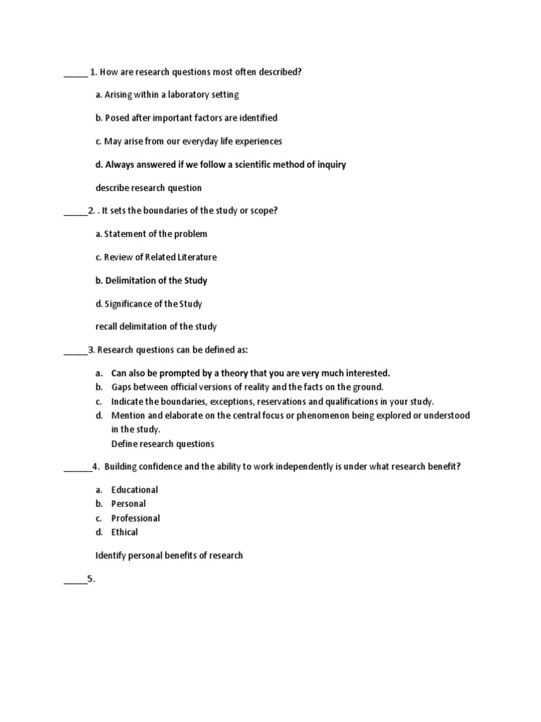 Summative Test For Practical Research 1 | PDF
