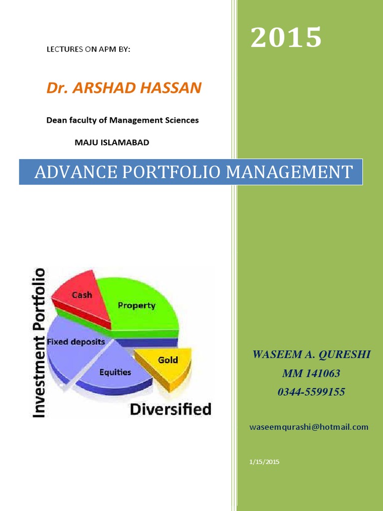 Advance Portfolio Mgt. Notes PDF | PDF | Financial Risk | Financial Markets