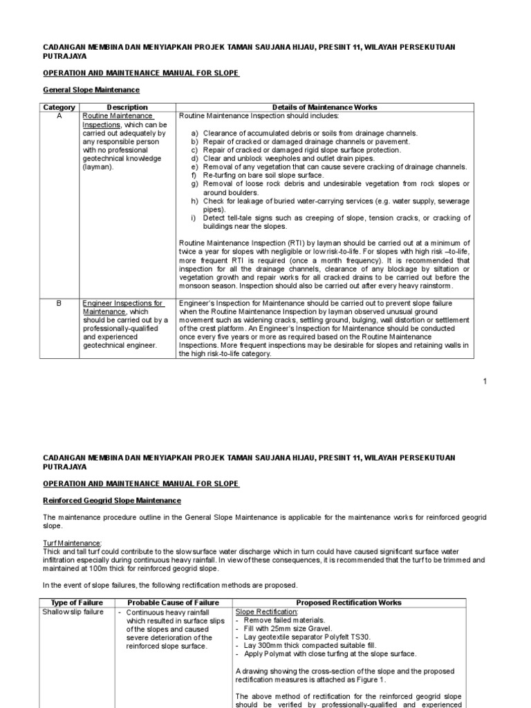 Slope Maintenance Manual | PDF | Geotechnical Engineering | Civil ...