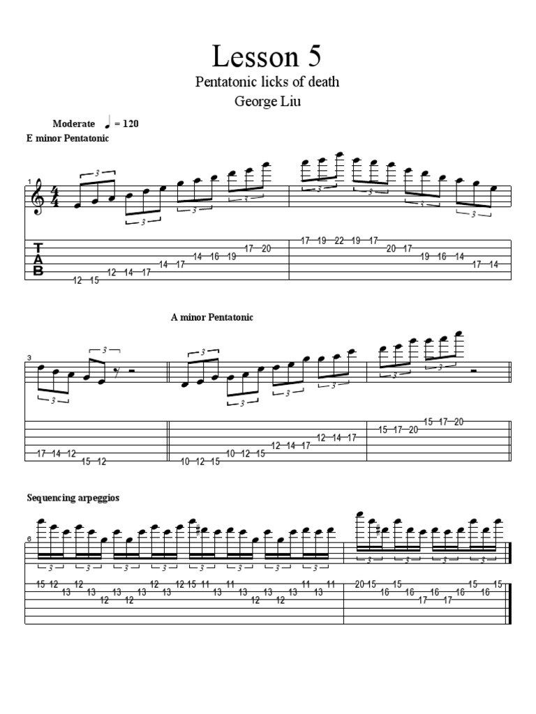 Pentatonic Scales for Guitarists | PDF | Elements Of Music | Music Theory