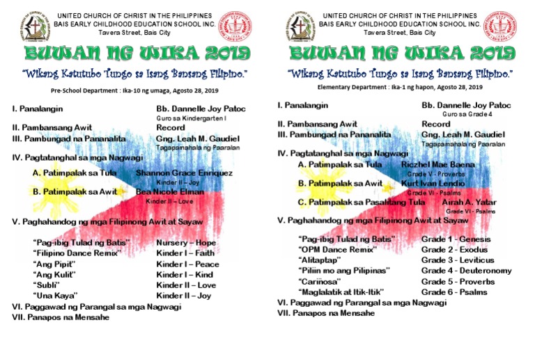 Buwan NG Wika Program | PDF