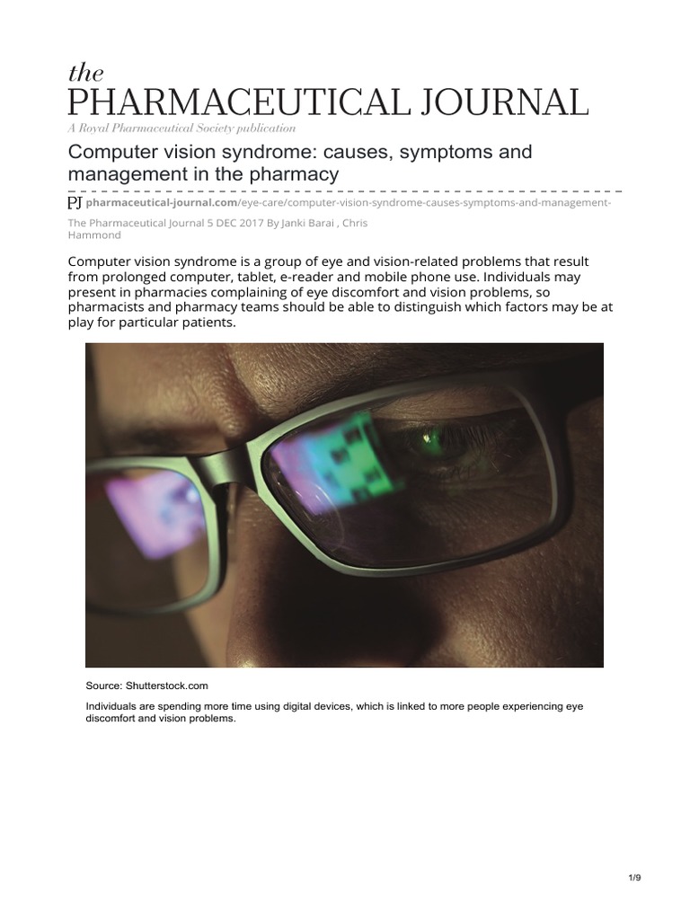 Computer Vision Syndrome (CVS) | PDF | Human Eye | Senses