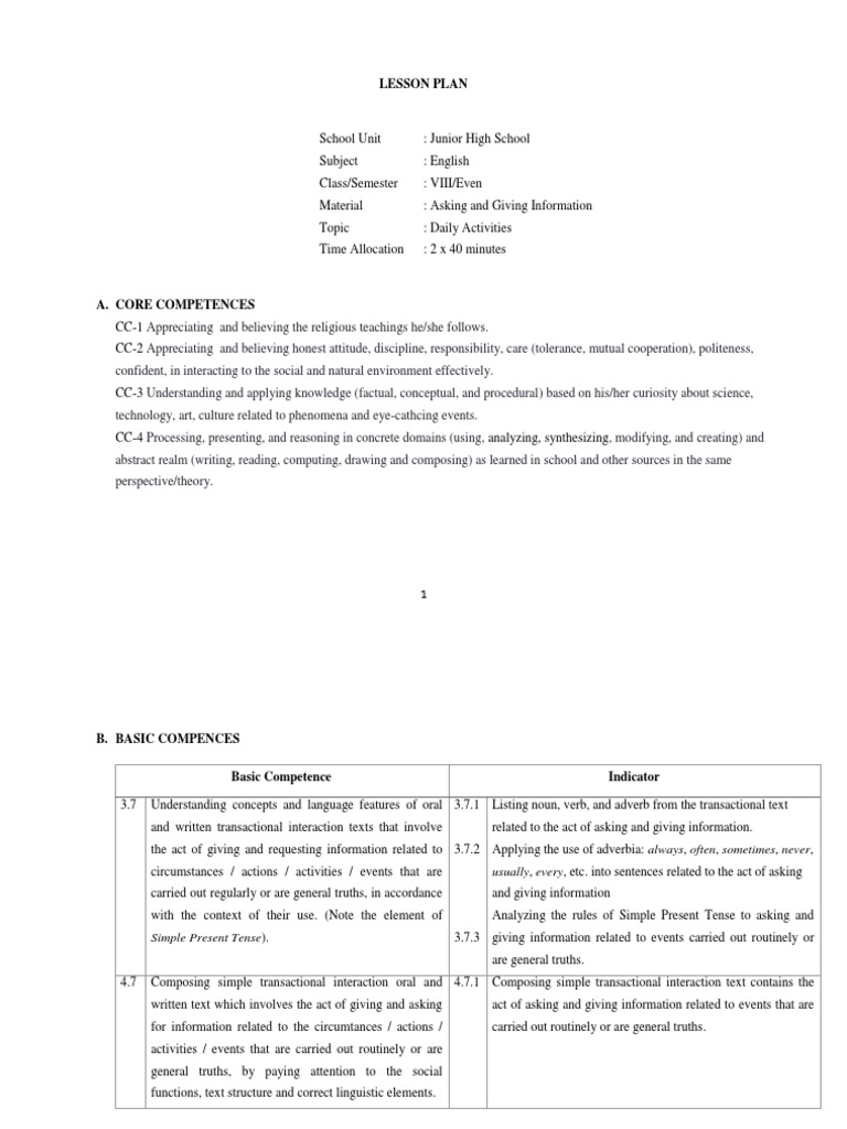 Teaching 'Asking and Giving Information' Through Task Based Learning ...