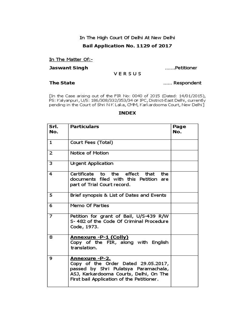 Delhi Bail Application Analysis | PDF | Bail | Affidavit