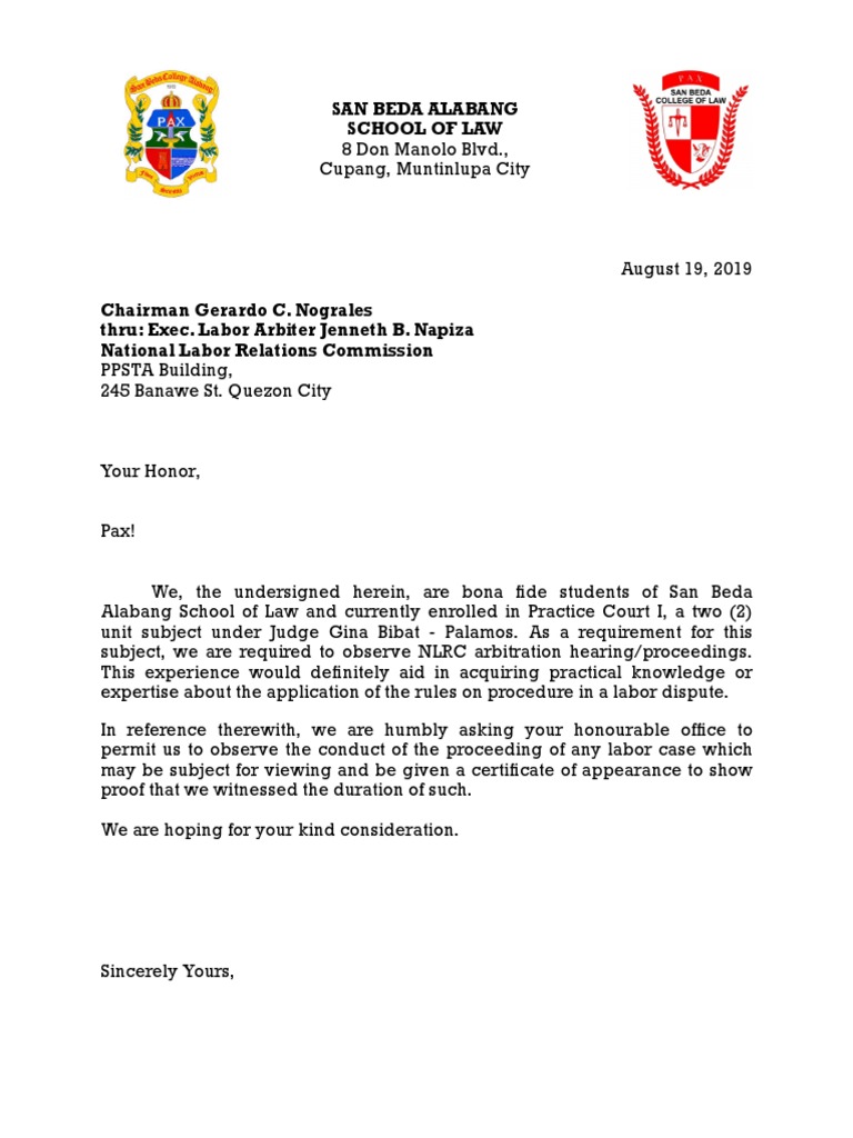 NLRC Super Supper Final Letter | PDF