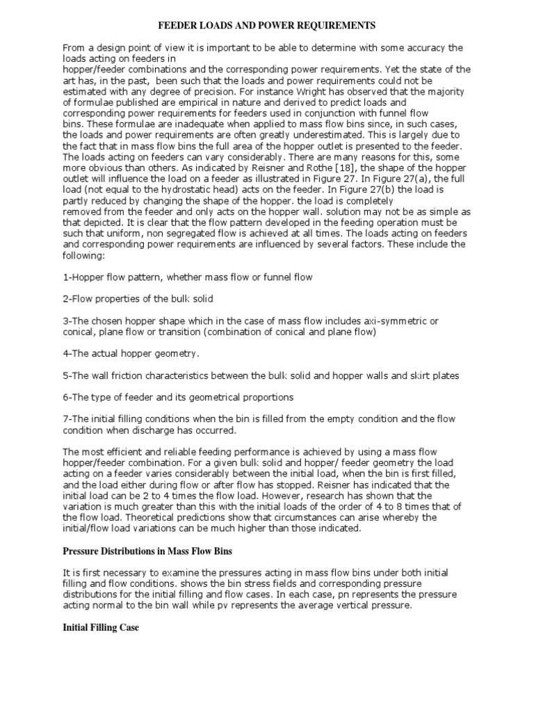 Feeder Loads and Power Requirements | PDF | Friction | Belt (Mechanical)