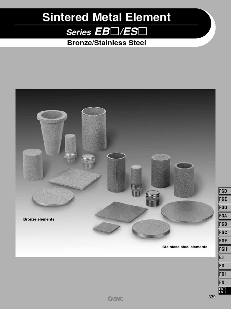 Sintered Metal Element: EB /ES | PDF | Viscosity | Sintering