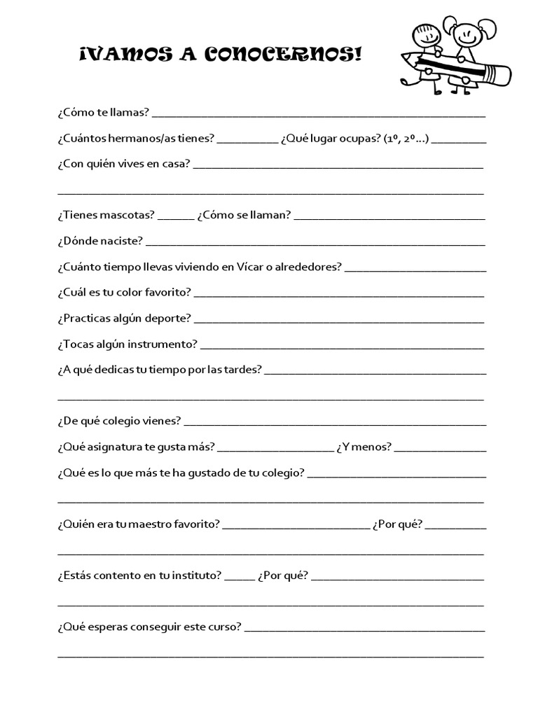Vamos A Conocernos - Dinámica 1er Día Clase | PDF