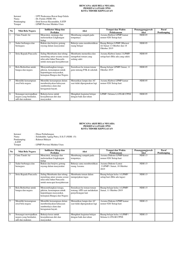 Laporan Rencana Aksi | PDF
