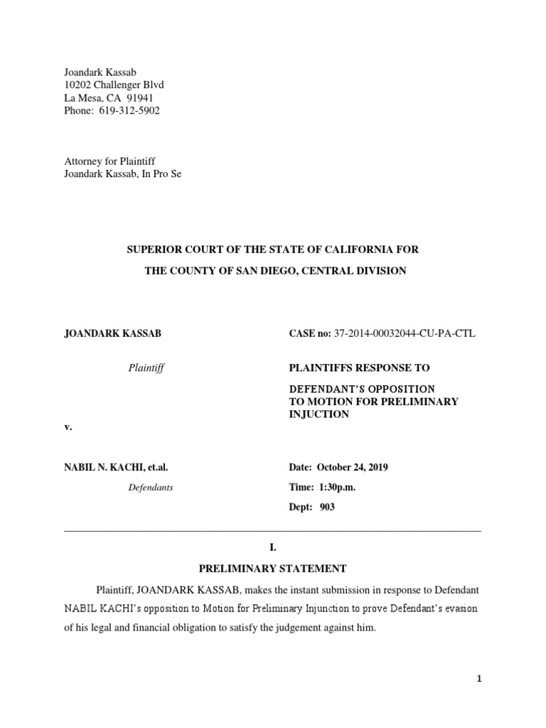 Response To Opposition | PDF | Judgment (Law) | Civil Law (Common Law)