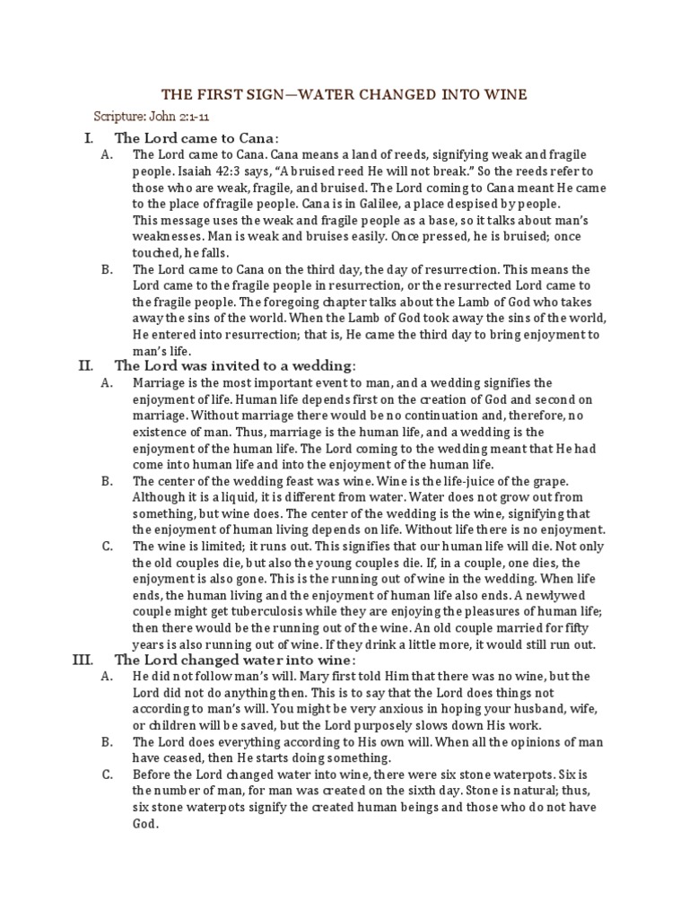 Gospel Outlines | PDF | Miracle | Jesus