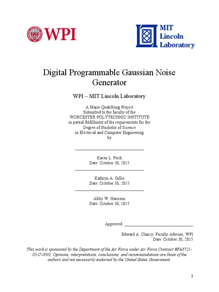 Gaussian Noise Generator Design | PDF | Radar | Chi Squared Distribution