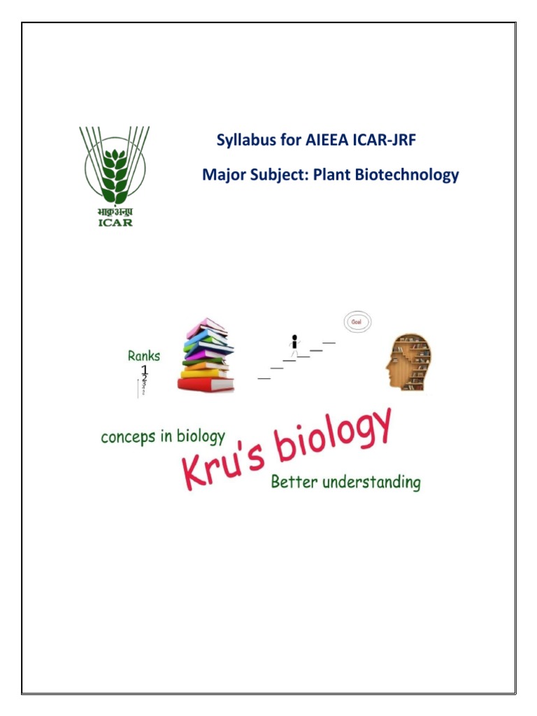 Syllabus For AIEEA ICAR-JRF Major Subject: Plant Biotechnology | PDF ...