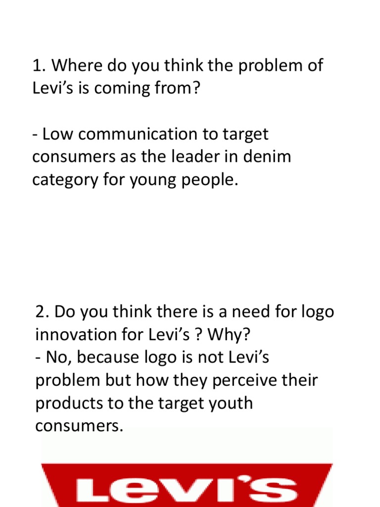Where Do You Think The Problem of Levi's Is Coming From? - Low ...