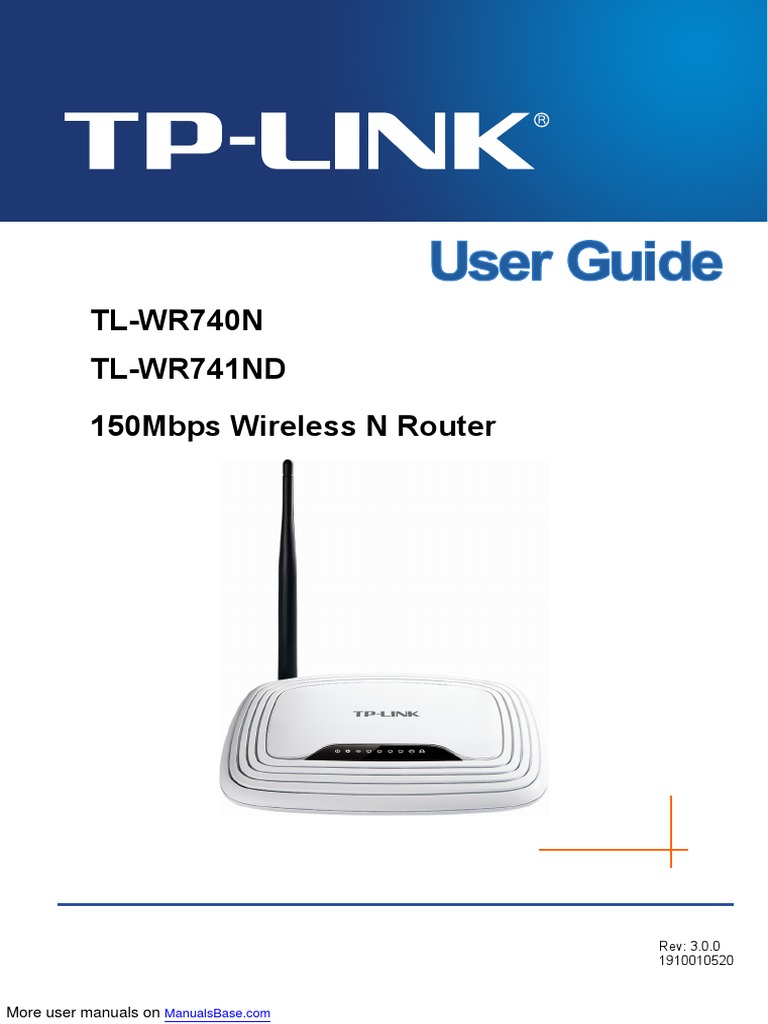 TP-Link Network Router TL-WR741ND | PDF | Wireless Lan | Router (Computing)