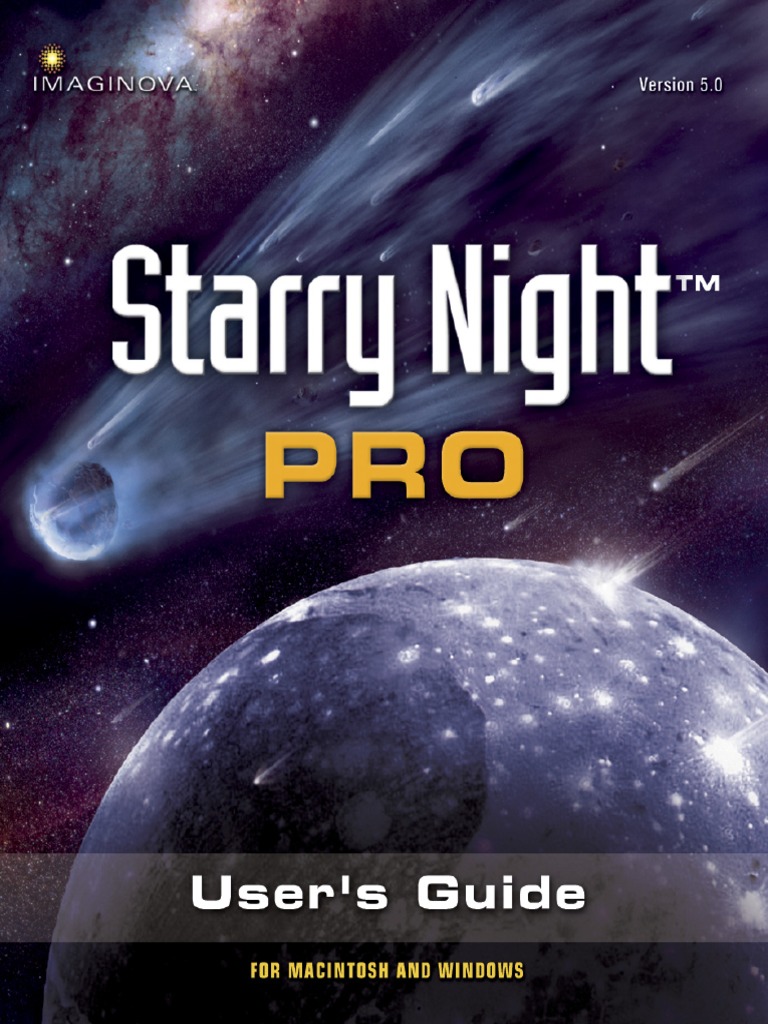 Starry Night Pro 5 Manual | PDF | Menu (Computing) | Icon (Computing)