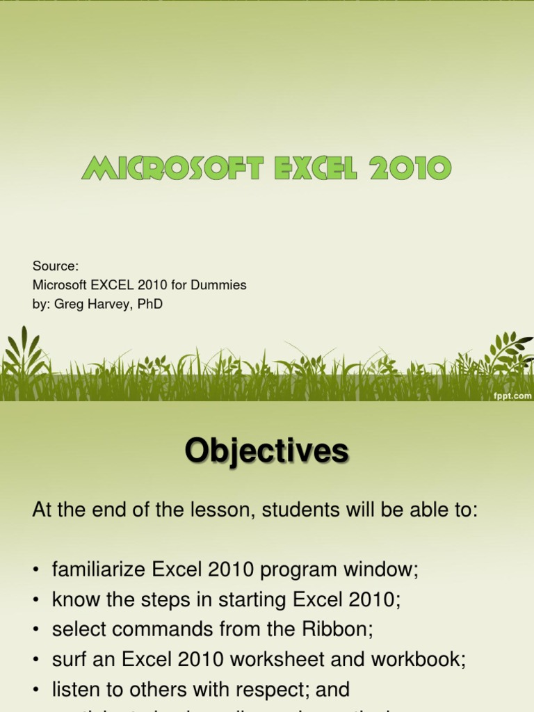 Excel 2010 User Interface Guide | PDF | Microsoft Excel | Tab (Gui)