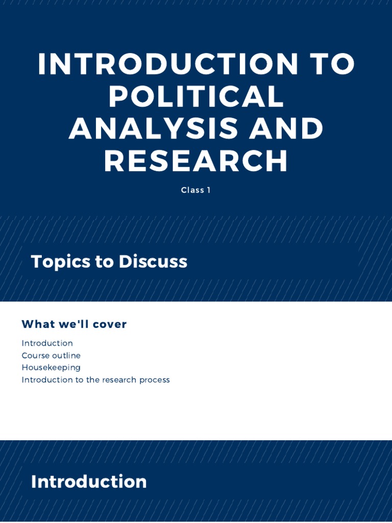 Introduction To Political Analysis | PDF | Experiment | Observation