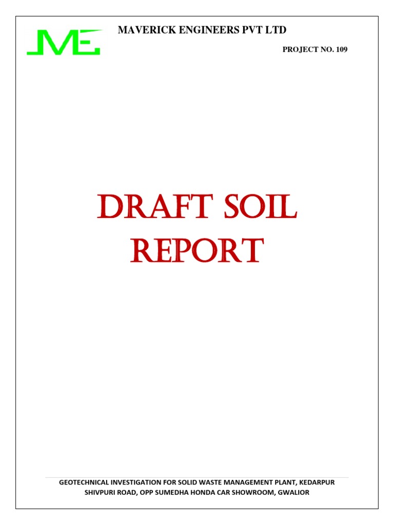 Gwalior Soil Report | PDF | Geotechnical Engineering | Sedimentology