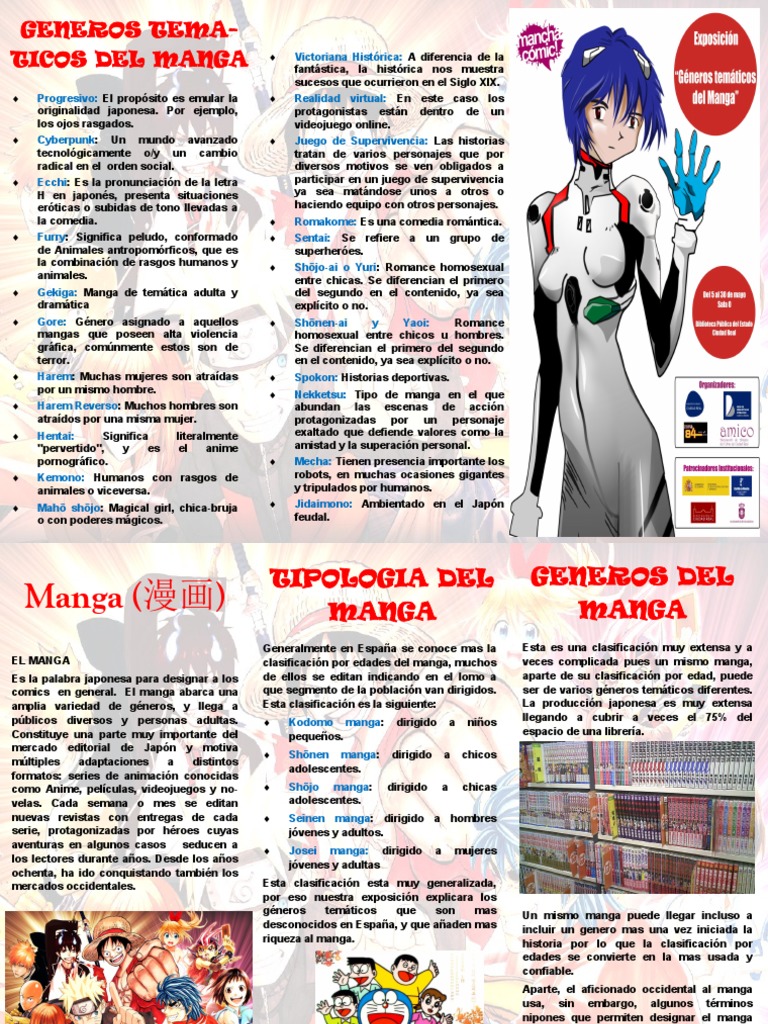 Géneros y Tipos de Manga Japonés | PDF | Manga | Anime