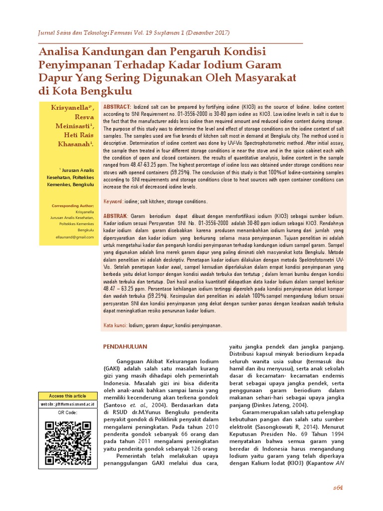 Jurnal | PDF | Garam | Yodium