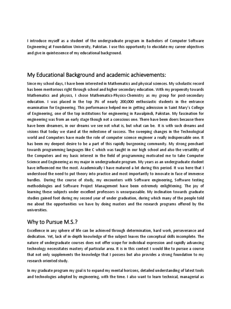 Letter of Intent | PDF | Computer Science | Engineering