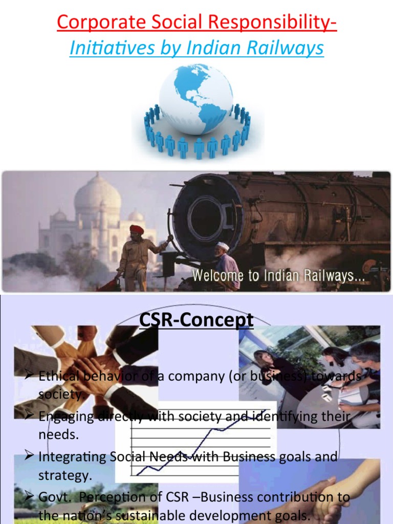 CSR Initiatives by Indian Railways | PDF | Rail Transport | Corporate ...