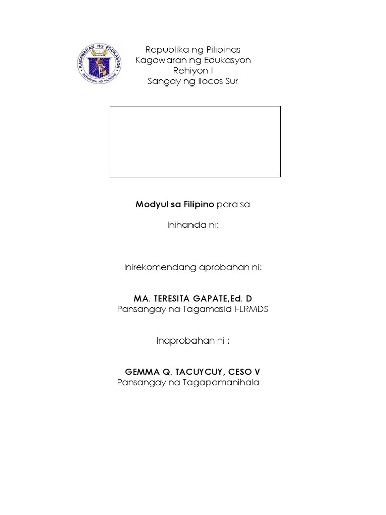 Filipino Template | PDF