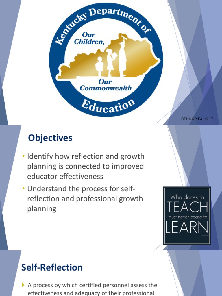 Self Reflection and Professional Growth Planning | PDF | Teachers ...