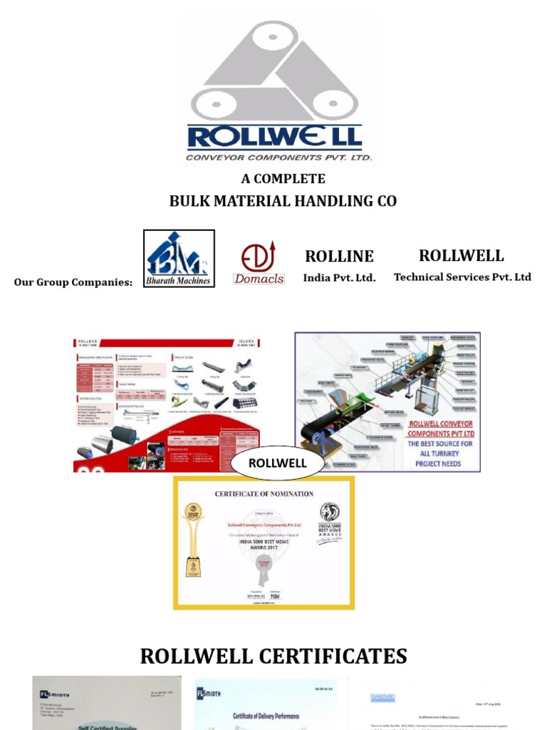 Rolline Rollwell: Bulk Material Handling Co | PDF | Valve | Machines