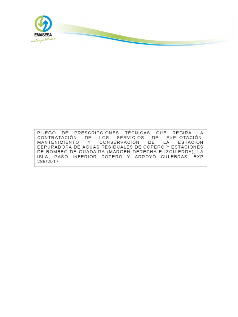 EDAR Copero Exp 288 17 | Descargar gratis PDF | Tratamiento de aguas ...