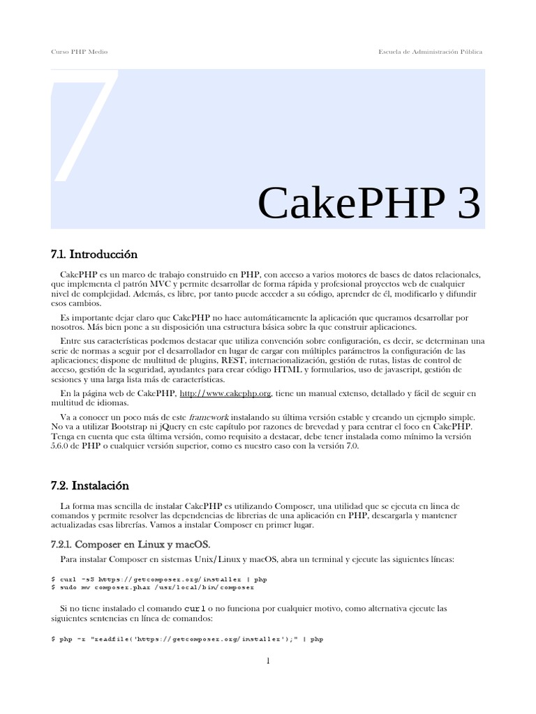 Instalación de CakePHP con Composer | PDF | Tabla (base de datos) | HTML
