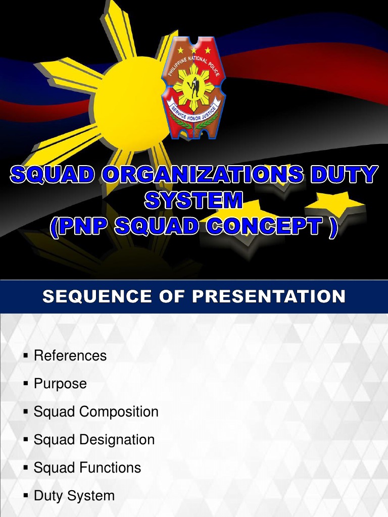 PNP Squading Concept | PDF | Police | Criminal Justice