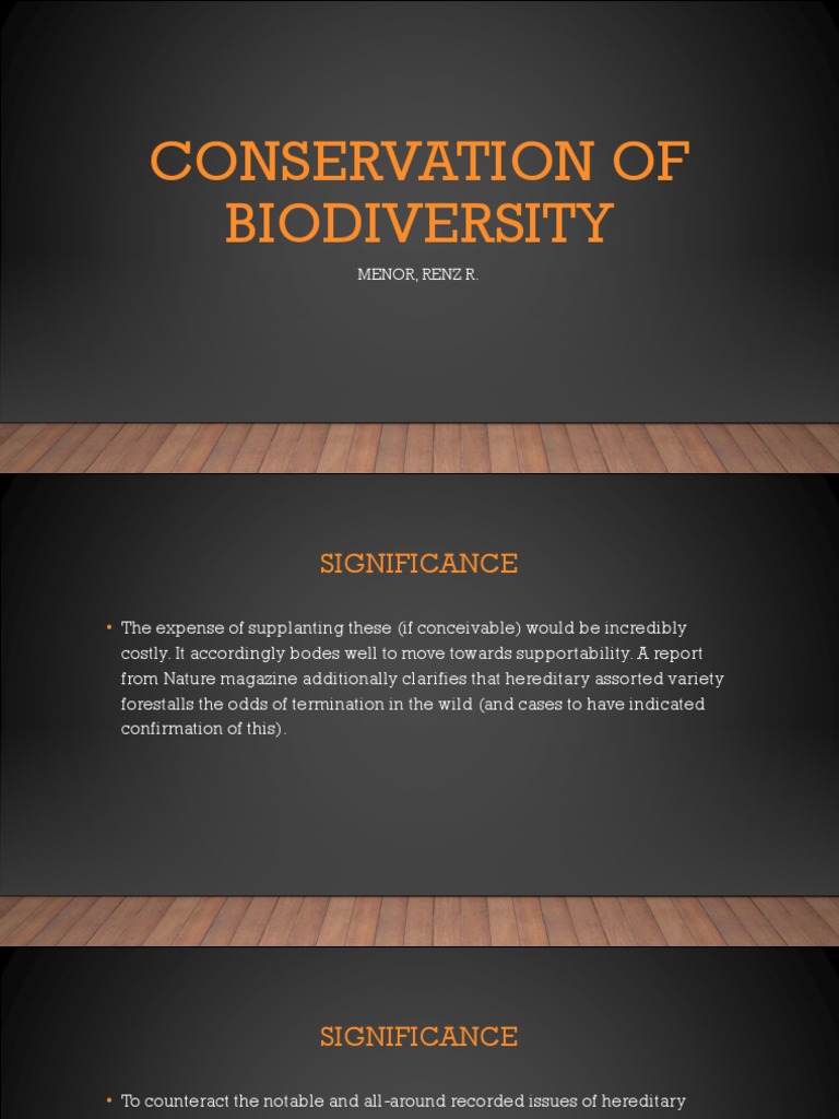 Conservation of Biodiversity | PDF