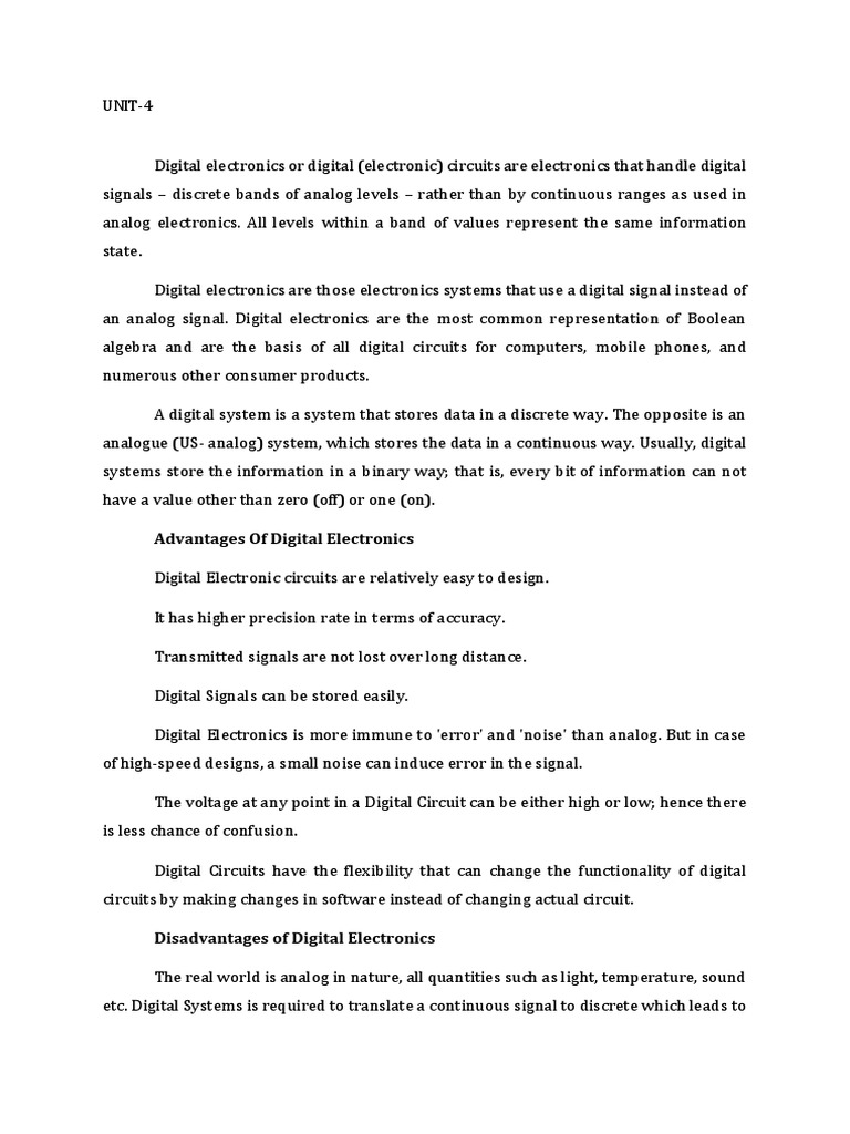 UNIT-4 Digital Electronics Notes | PDF | Central Processing Unit ...